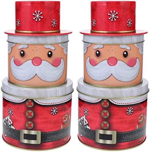 Amazon.com: Christmas Cookie Tins Set of 3, Metal Christmas Tin ...