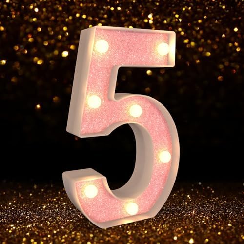 Amazon.com: Marquee Light up Numbers 0-9, Battery Powered LED Light ...