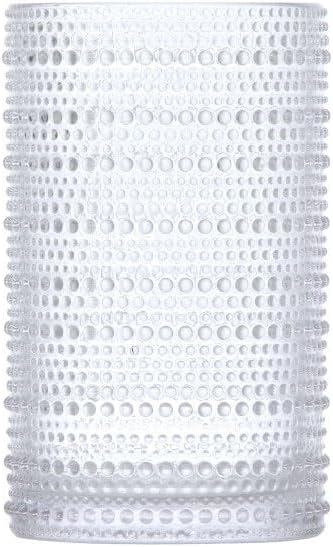 Amazon.com | Home Essentials Halo Set of 4 Clear 15 oz. Glasses: Mixed ...