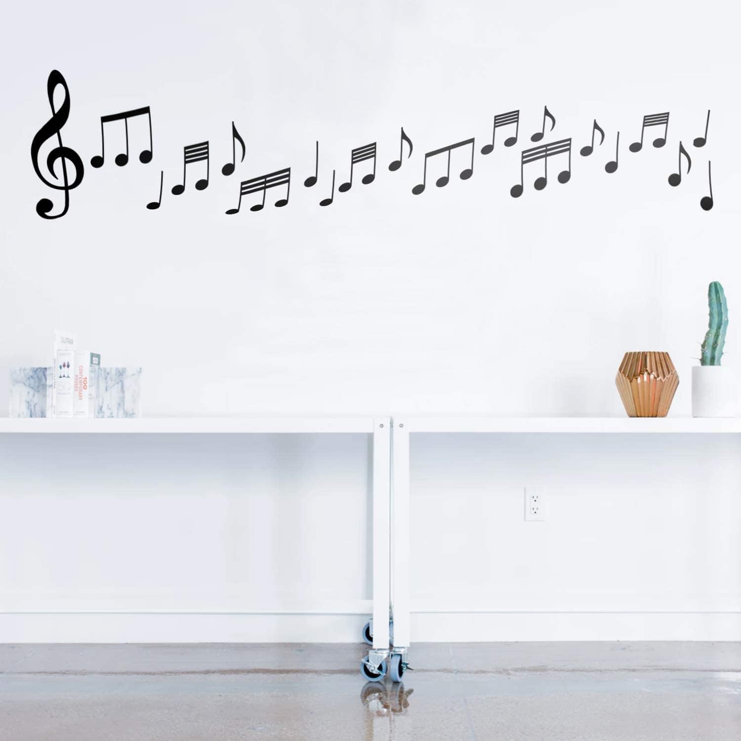 Amazon.com: Set of 20 Art Decals - Music Notes - from 3" to 9" Each ...