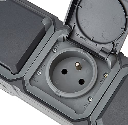Legrand – Triple socket with waterproof earth pre-wired with Plexo 16A ...