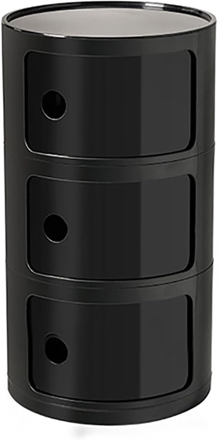 Amazon.com: Round Bedside Table 2/3/4 Tier -Plastic Nightstand Storage ...