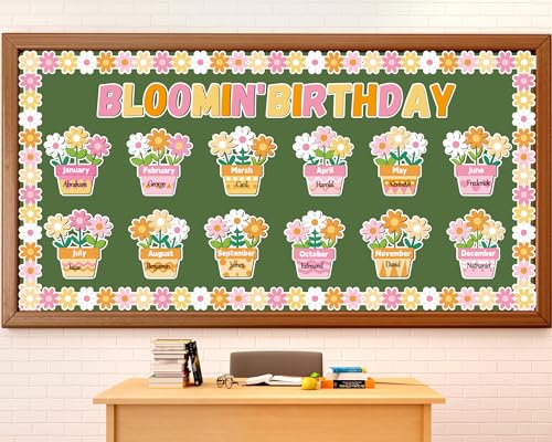 Snapklik.com : Spring Bulletin Board Set Flowers Birthday Bulletin Board