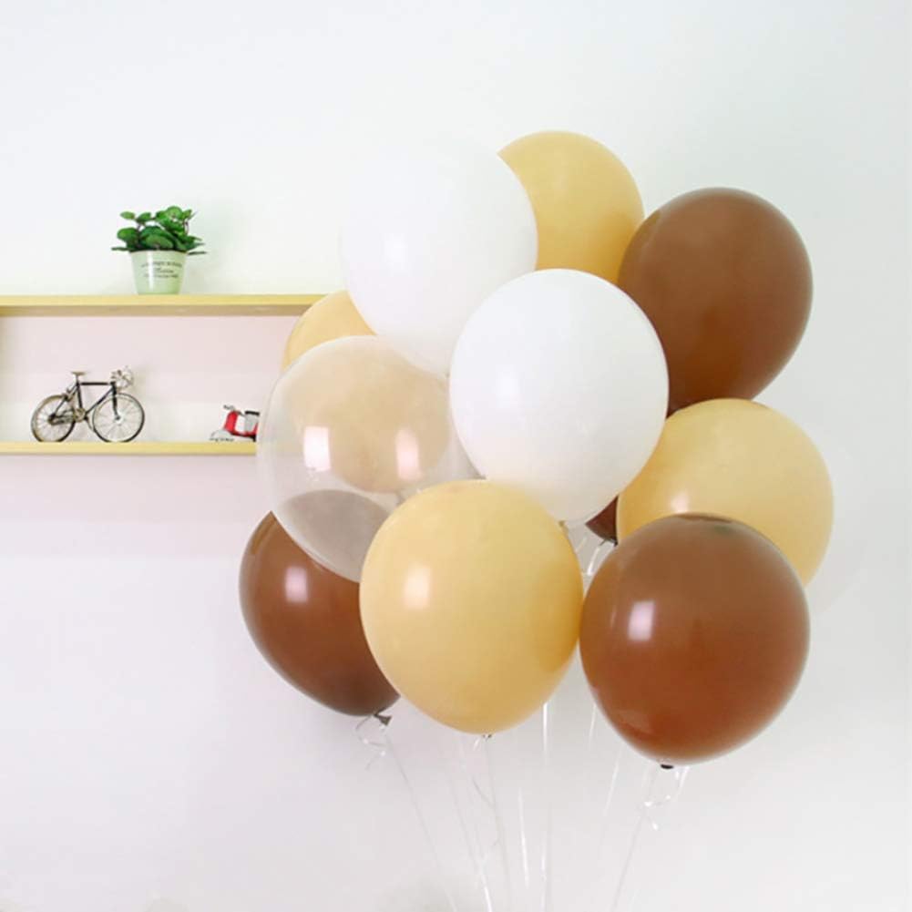 KALOR Globos de látex marrón, paquete de 100 globos de helio de 10 ...
