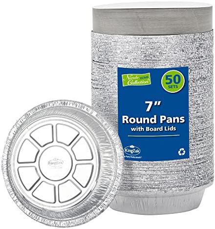 Amazon.com: Nicole Home Collection Aluminum Pans 9” Round Disposable ...