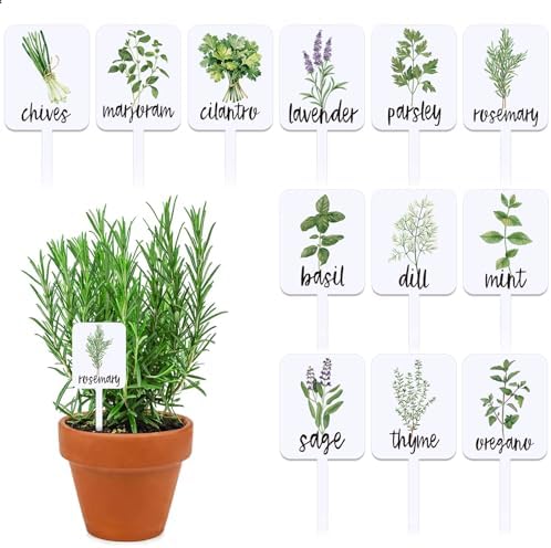 arricraft 15 Pcs Plant Labels, Wooden Herb Markers Herb T Type Tags ...