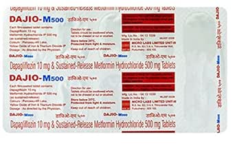 Dajio M 10 mg/500 mg - Strip of 10 Tablets : Amazon.in: Health ...