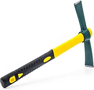 15 Inch Garden Pick Mattock Hoe Heavy Duty Forged Weeding Pick Axe with ...