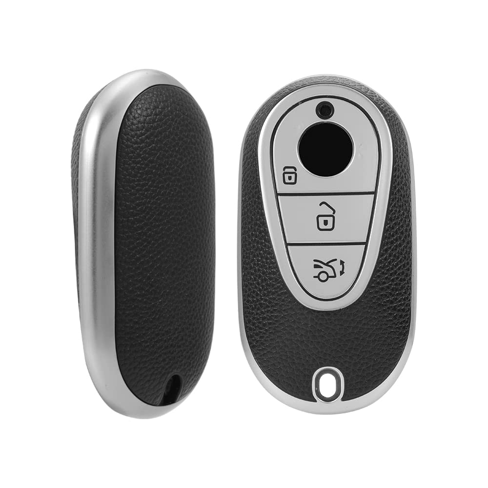Keyzone Leather TPU Key Cover Compatible for Mercedes Benz S-Class G ...