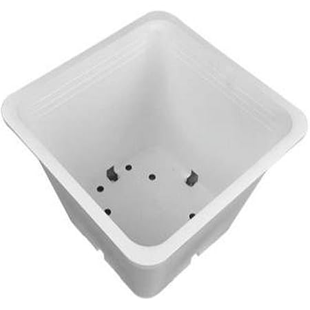 Amazon.com: Gro Pro Premium White Square Pot 9 Inch x 9 Inch 10.5 Inch ...