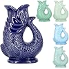 The Bubble Jug® Dark Cobalt Blue 1.5L Litre Extra Large Glug Jug - Fish ...