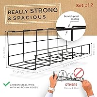Amazon.com: Under Desk Cable Management Tray - Under Desk Cable ...