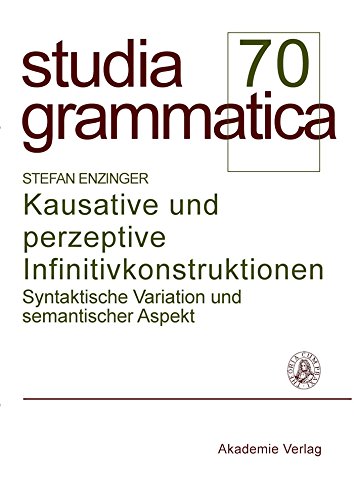 Amazon.com: Kausative und perzeptive Infinitivkonstruktionen ...