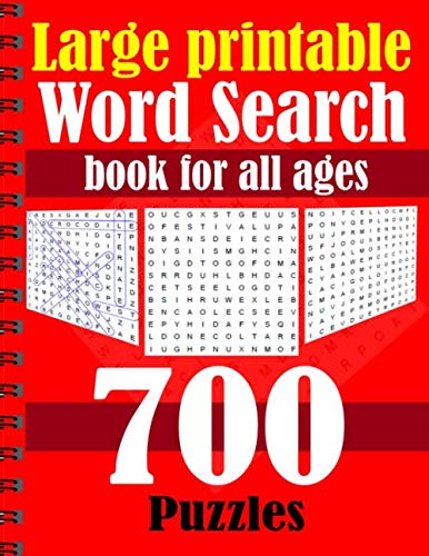 Large printable word search book for all ages: 700 Puzzles: Amazon.co ...