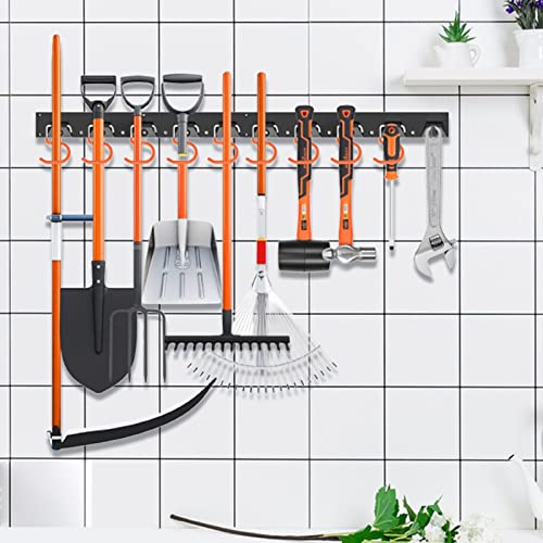 Cliplanyard Wall Mounted Garden Tool Racks, 64 Inch Garage Tool ...
