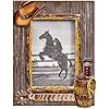 Amazon.com - OKSQW 4 x 6 Rustic Wood Picture Frame with Cowboy Design ...