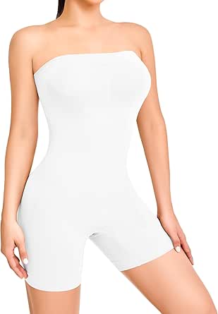 Strapless Shapewear Bodysuit for Women Tummy Control Butt Lifter Full ...