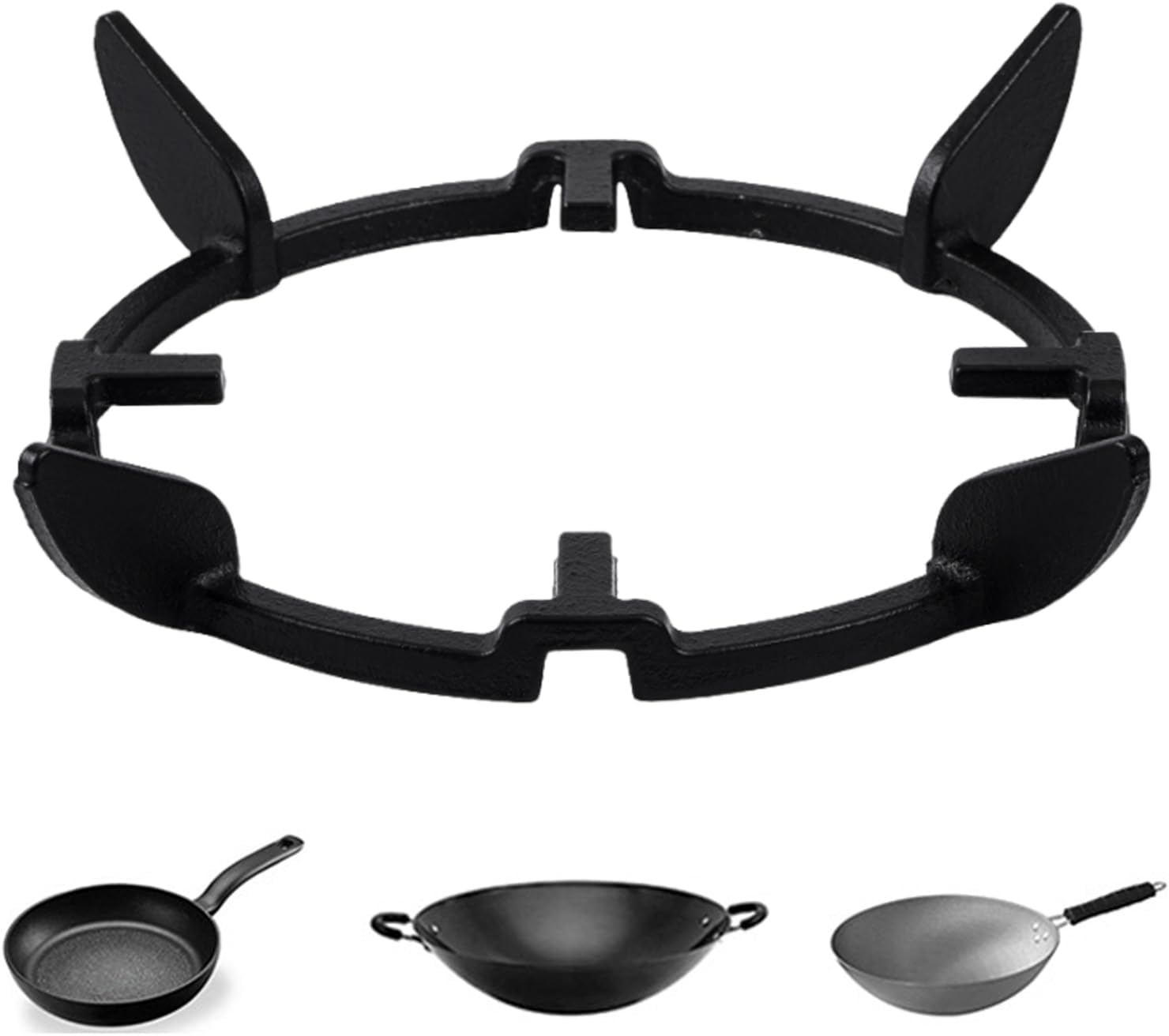 Omevett Wok Ring, Cast Iron Ring Pan Support Stand, Wok Stand for Gas ...