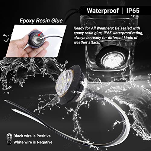 Snapklik.com : TMH 1-1/4 Inch Round 6 LED Bullet White Light Side ...