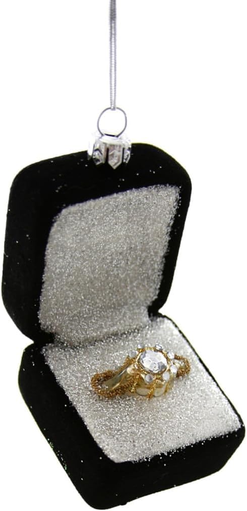 Amazon.com: The Bridge Collection Engagement Ring Ornament - Faux ...