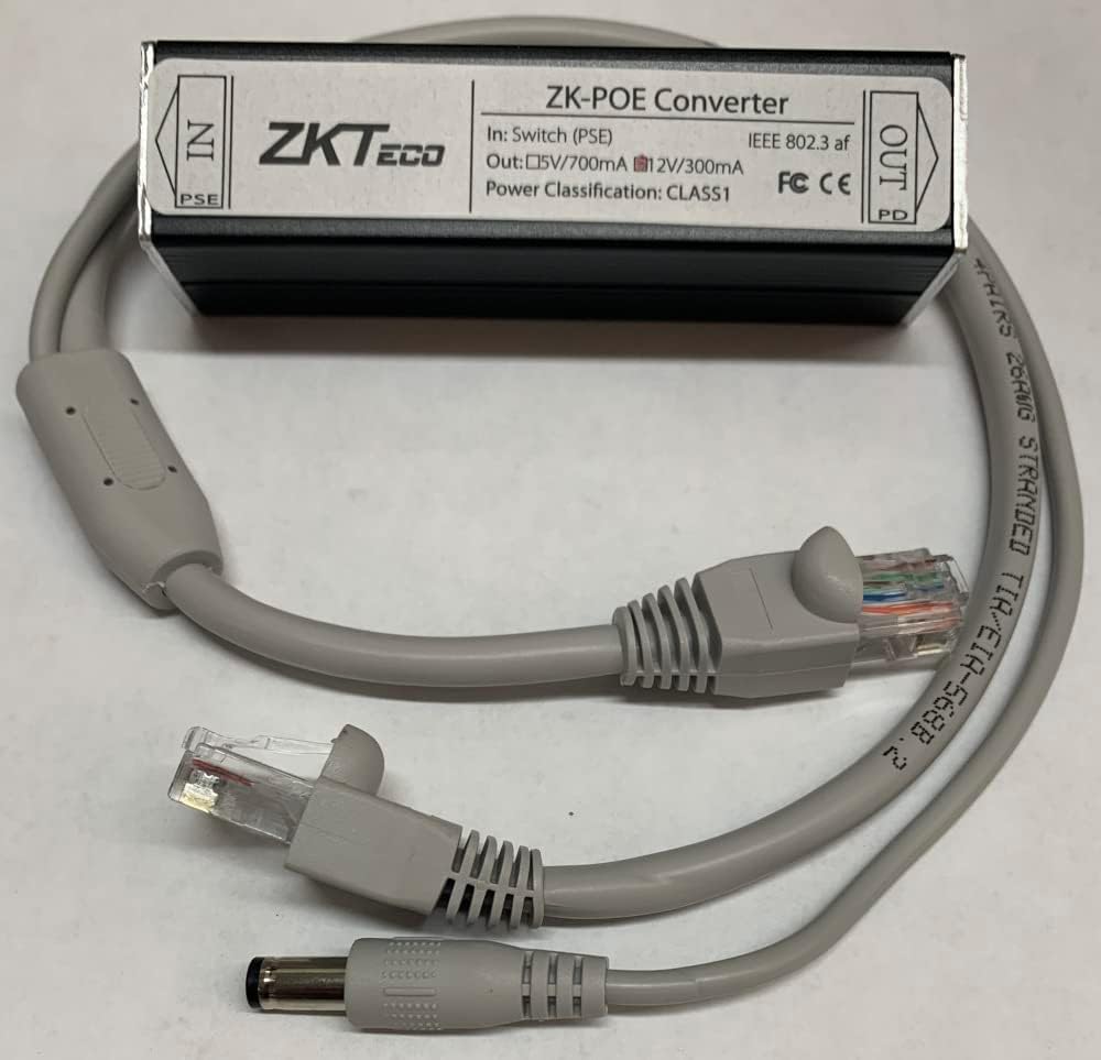 Amazon.com: COMPUMATIC ZKTeco ZK-POE Splitter Converter IEEE 802.3af ...