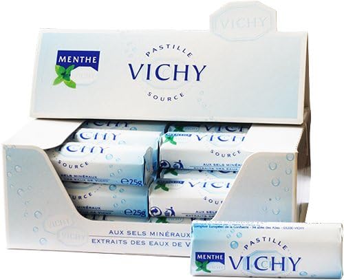 Amazon.com: Vichy Pastilles Mints Display Case 24 Rolls of 25 g (Pack ...