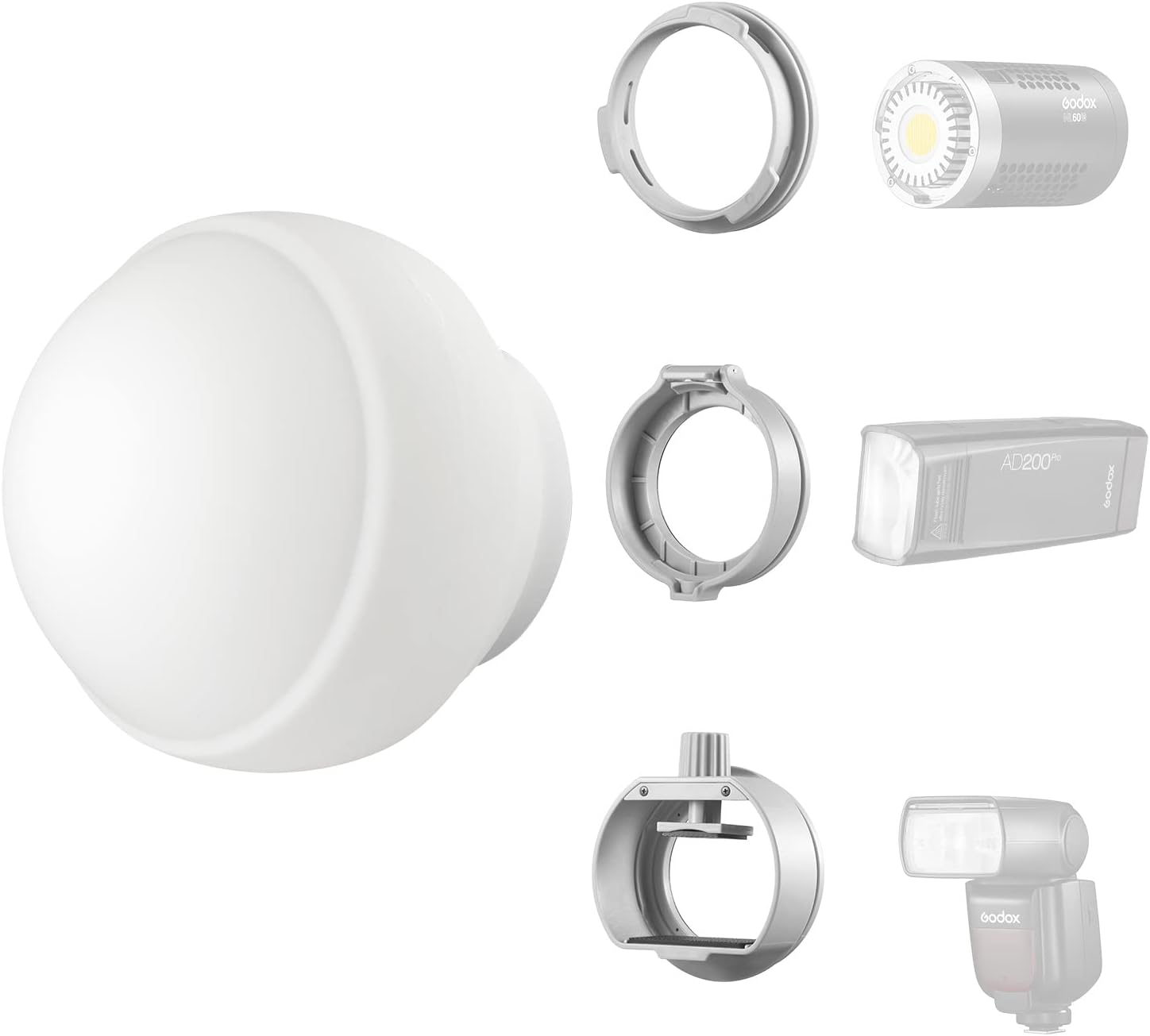 Amazon.com : GODOX ML-CD15 Diffusion Dome Kit Flash Diffuser Diffusion ...