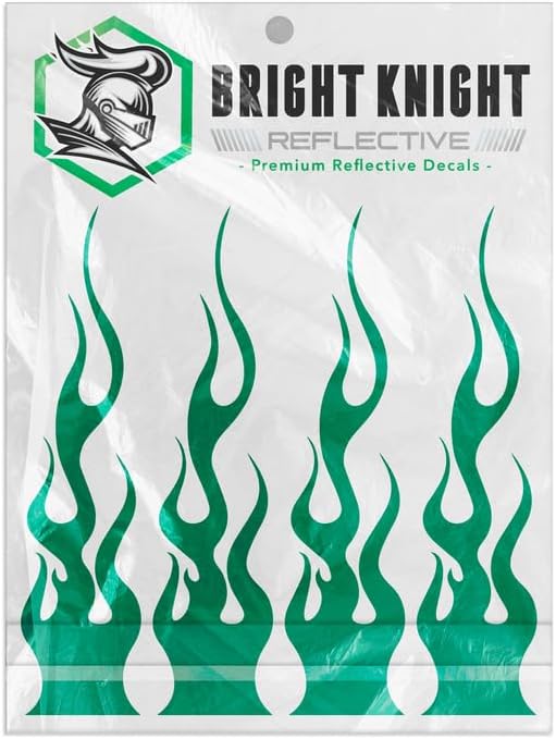 Amazon.com - Bright Knight Decals Reflective Flame Stickers - Set of 4 ...