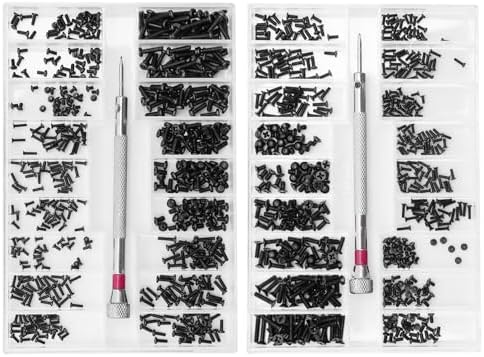 630 Pcs Tiny Micro Repair Screw Kit with Screwdriver for Spectacles ...