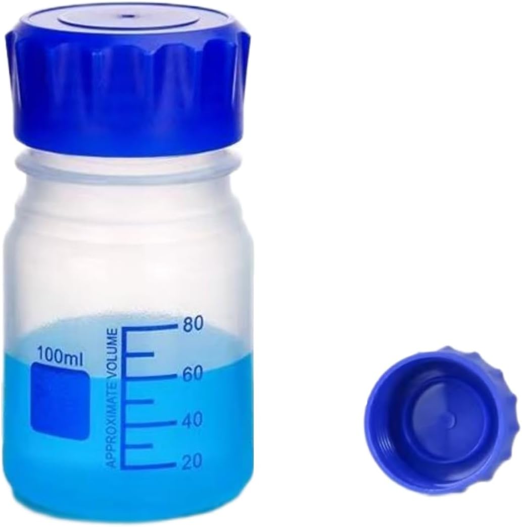 Amazon.com: QOAEZK 100ml(3.52oz) PP Plastic reagent Bottles, Clear Scientific Round Graduated ...