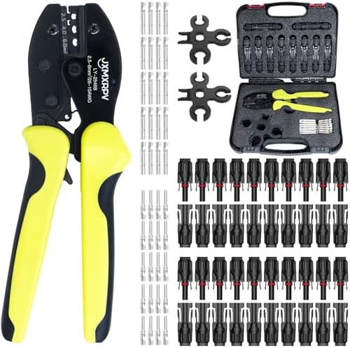 Amazon.com: Solar Panel Connector, 60PCS Solar Crimper Tool Kit for ...