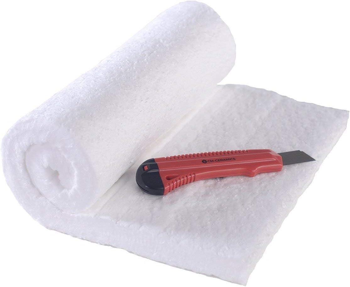 Amazon.com: CM-Ceramics 24" x 12" x 1" 2400 F. 8 Pound Ceramic Fiber ...