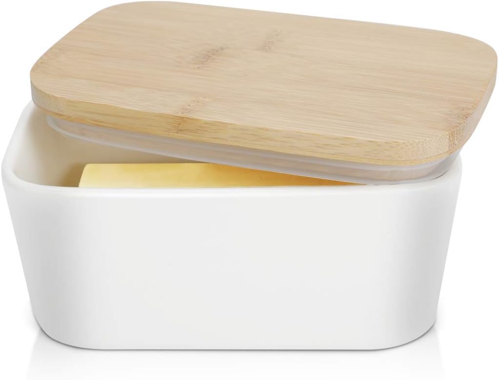 Amazon.com | Large Butter Dish 22 oz (650ml), Airtight Butter Keeper ...