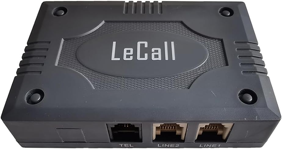 Amazon.com: LeCall 2-Line Phone Switch-2 Lines 1 Phone Adapter- Enable ...