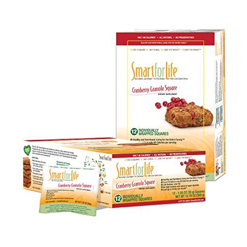 Amazon.com : Smart for Life 6-12ct Cranberry Granola Square with ...