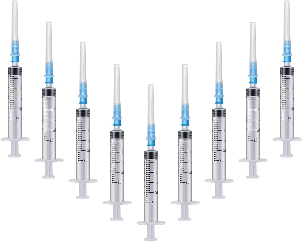 Amazon.com: 2ml Syringe with Needle 23 Ga ,1 Inch Needle, Individual ...