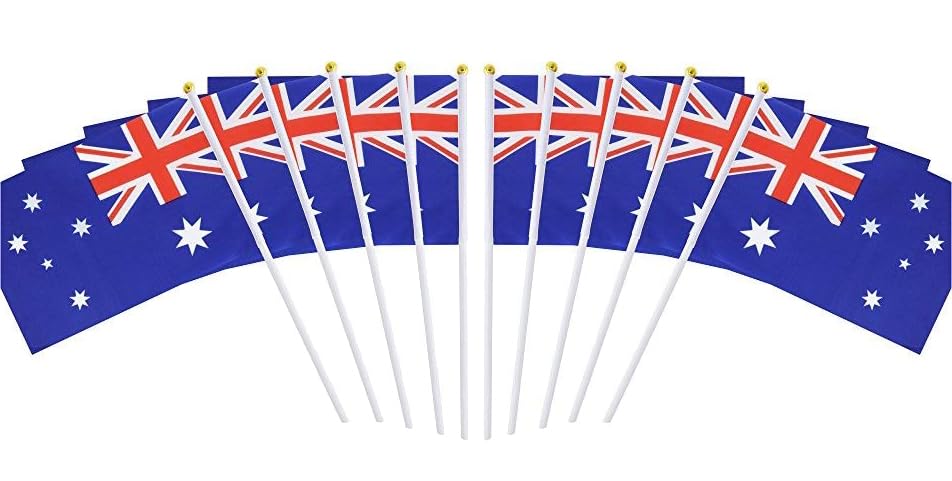 Amazon.com : 10 Pack Australia Australian Flags on Stick 5x8 Inch ...
