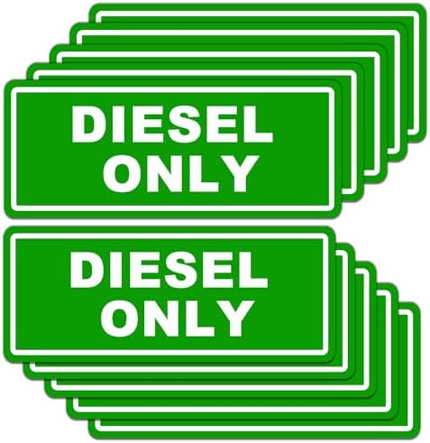 Amazon.com - 12 Pack DIESEL FUEL ONLY Decals / Labels / Markers ...