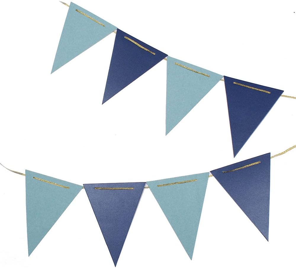 Amazon.com: 10M/32Ft Royal Blue Party Decorations Triangle Flag Pennant ...