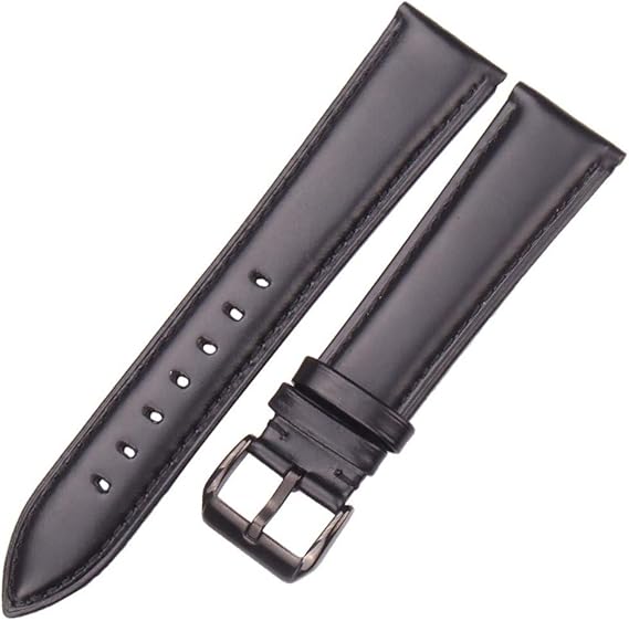 Smooth Watch Strap Band Genuine Leather 18Mm - 24Mm Watchbands Black ...