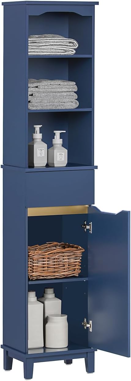 Milano Aston - Navy Blue 615mm Traditional Bathroom Cloakroom Vanity ...