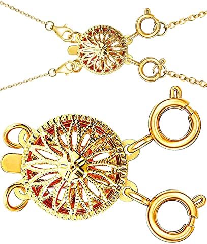 Amazon.com: Necklace Layering Clasps Separator for Women 14k Gold ...