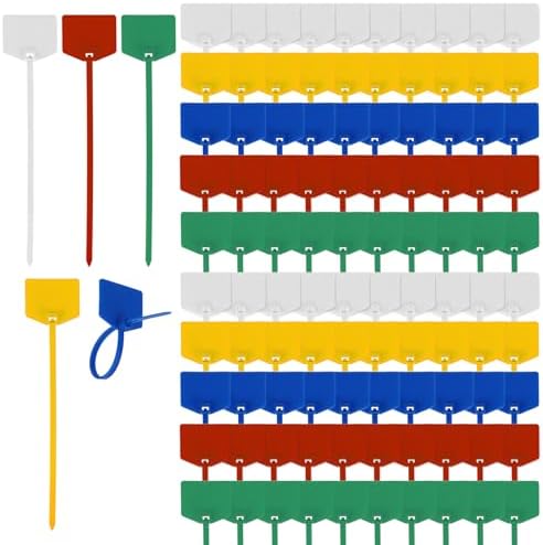 100 Pcs Plastic Waterproof Tags Shipping Tags for Labeling Multicolor ...