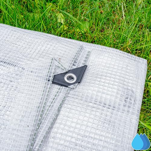 Clear Monotex Heavy Duty Tarpaulin, 100gsm Waterproof Ground Cover ...