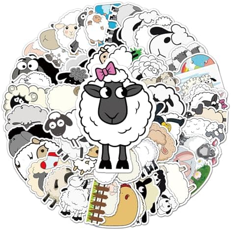 Amazon.com: 50Pcs Sheep Graffiti Personalized DIY Sticker, Students ...