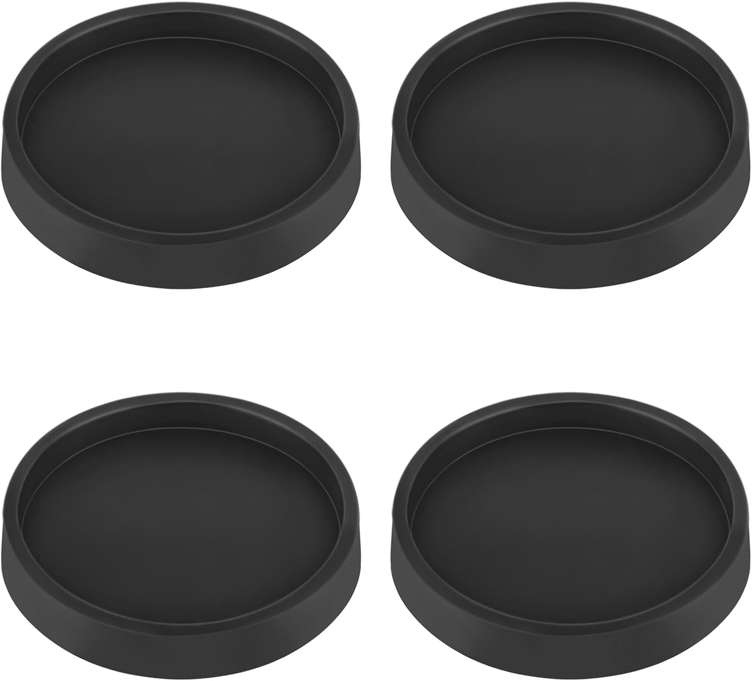 Furniture Coasters, 4 PCS Rubber Caster Cups 2.5" Non Slip Furniture ...