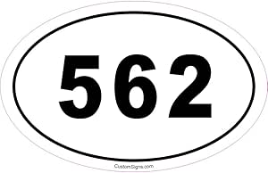 Amazon.com - 562 Area Code Bumper Sticker for Car