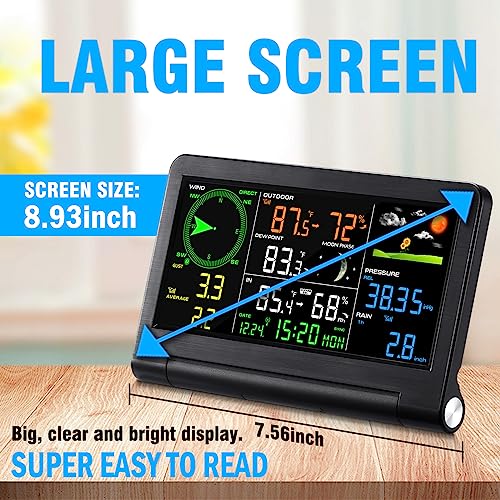 Gevanti Weather Station Wireless Indoor Outdoor with 5-in-1 Sensor ...