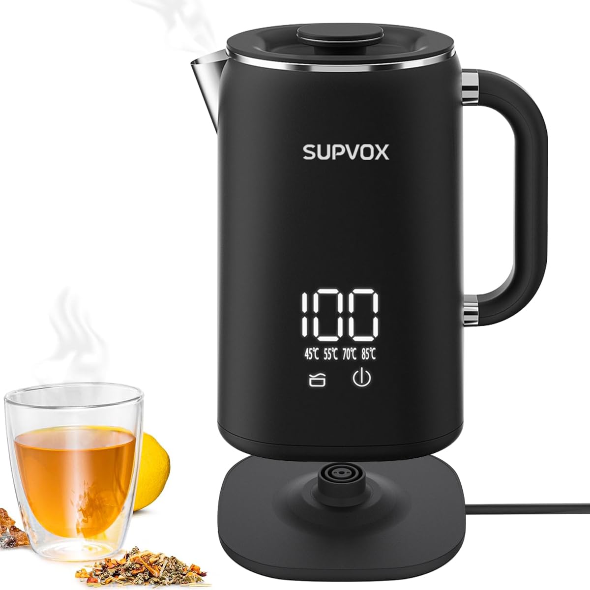 Supvox® Electric Kettle for Hot Water Kettle with Temperature Control 1 ...