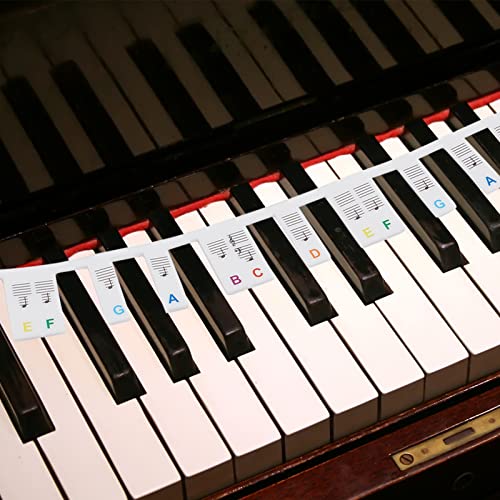AMIJOUX Colorful Piano Keyboard Stickers for 88-Key, Removable Piano ...